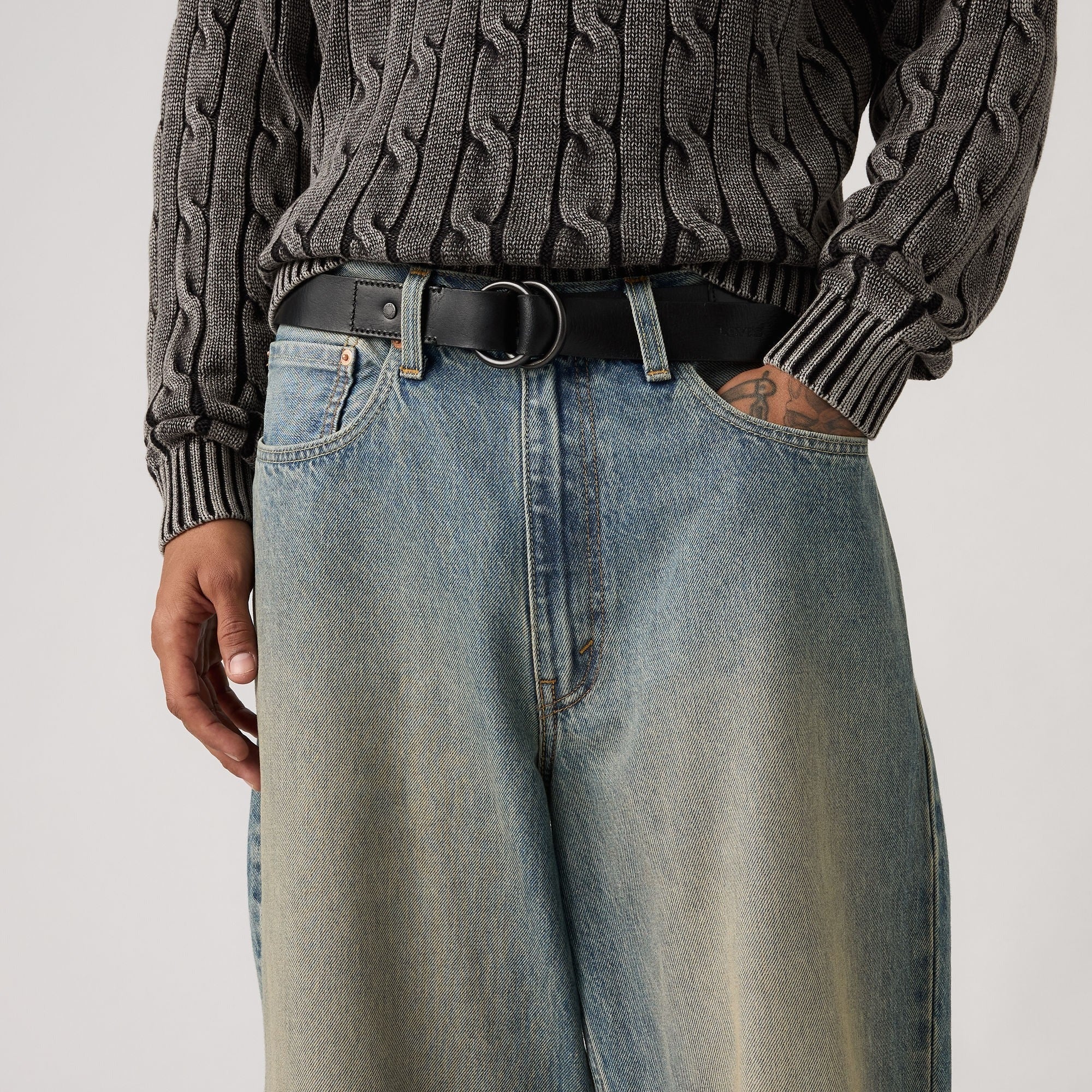 Levi's® Men's Camden Ring Belt - Caviar | Levi's TH