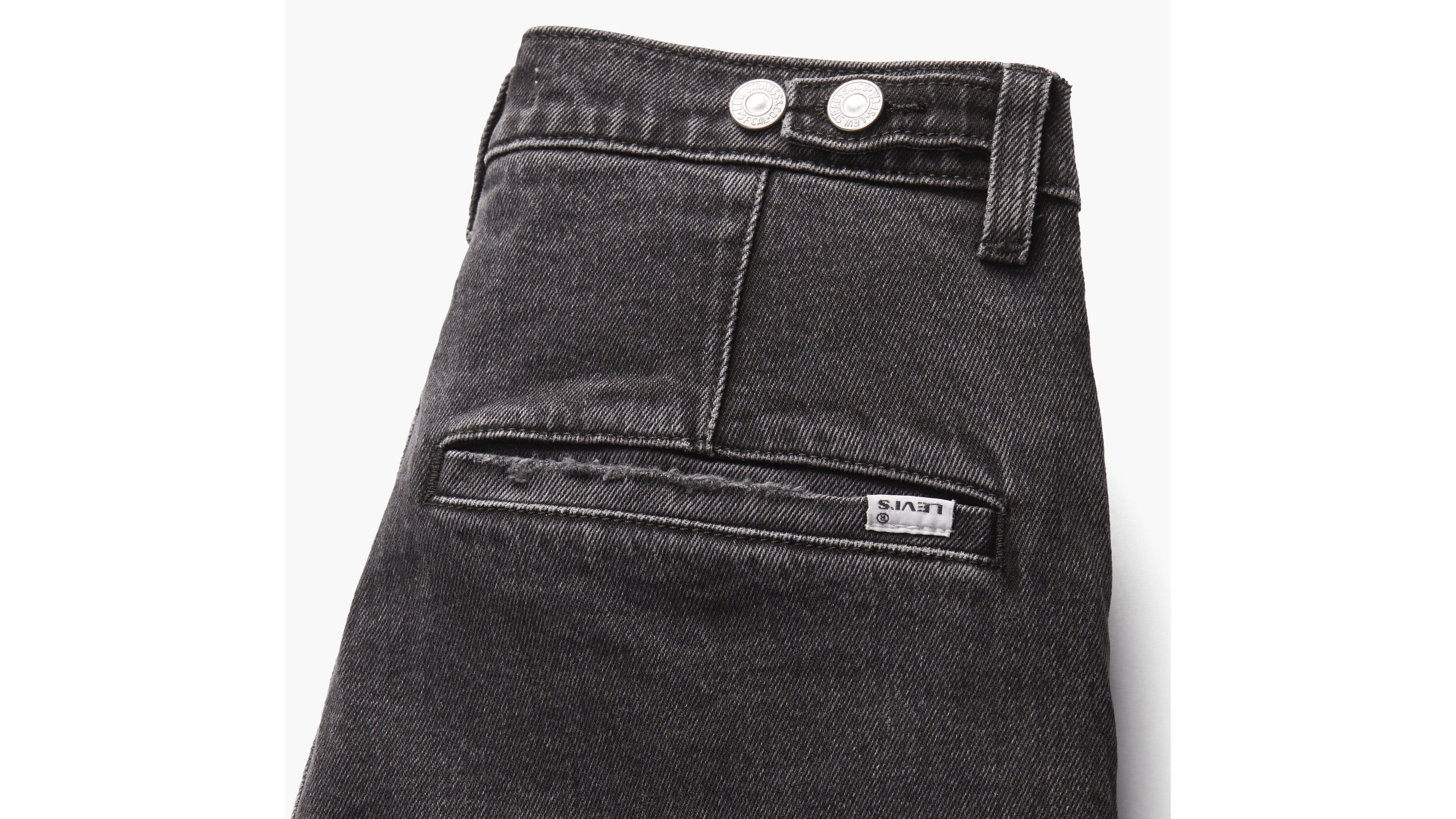Levi's® Women's Ribcage Straight Ankle Tailored Jeans - Black | Levi's TH