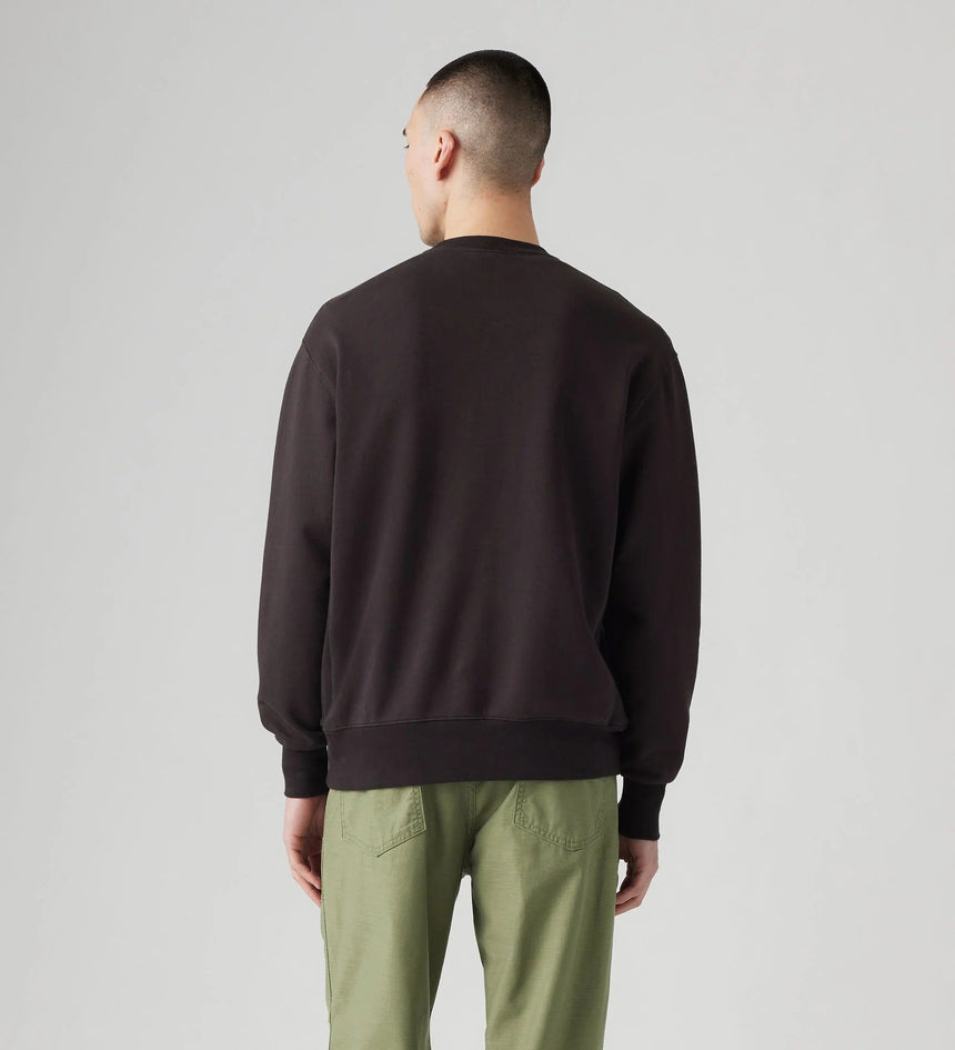 Levi's® Men's Authentic Crewneck Sweatshirt - Black Agate Garment Dye F ...