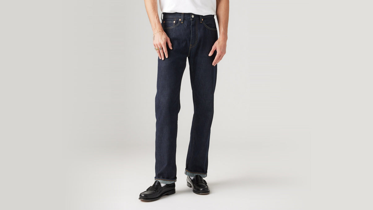 Levi's® Men's 505™ Regular Selvedge Jeans - Dark Indigo | Levi's TH