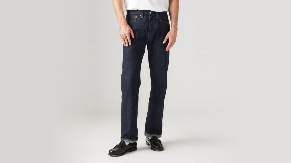 Levi's® Men's 505™ Regular Selvedge Jeans - Dark Indigo | Levi's TH