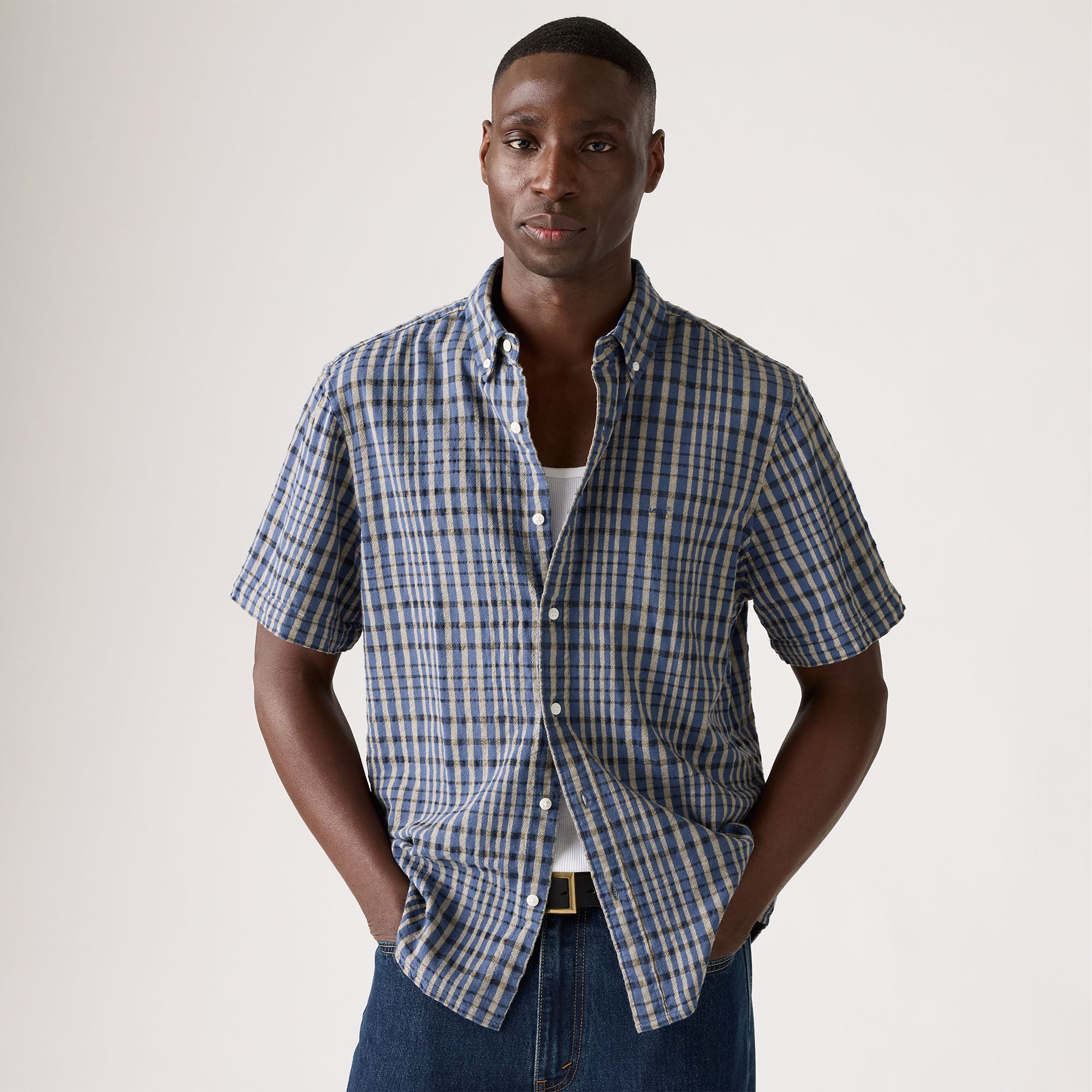 Levi's® Men's Short-Sleeve Authentic Button-Down Shirt - Multicolour ...